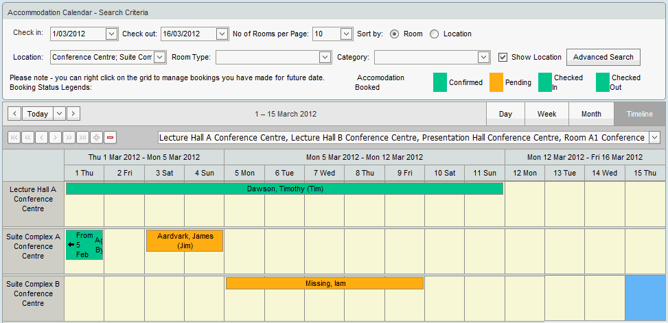 Accommodation Calendar window - SynWeb - Confluence